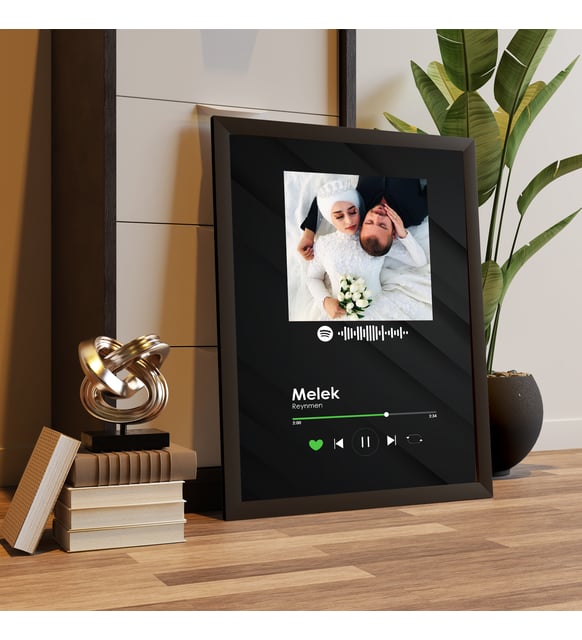 Kişiye Özel Spotify Albüm Kapağı Kodlu Çerçeveli Tablo 6037