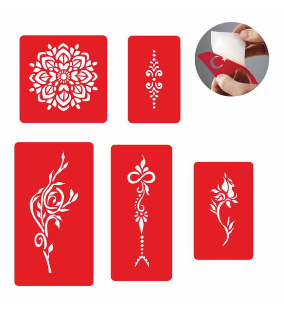Henna Kına Dövmesi Şablon Seti Tattoo SPREYSİZ
