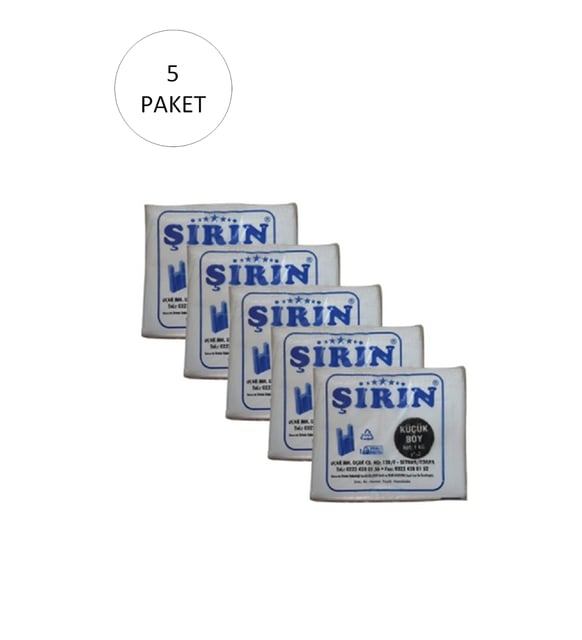 Beyaz Kalın Atlet Poşet Küçük Boy 25x45 Cm 1 Kg 5 Paket (Takriben 550 Adet)
