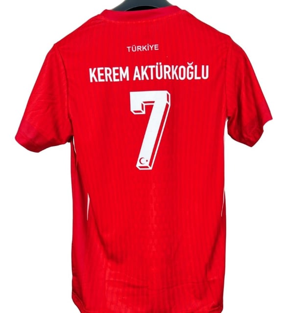 Türkiye Euro 2024 Kırmızı Kerem Aktürkoğlu Yetişkin Futbol Forması