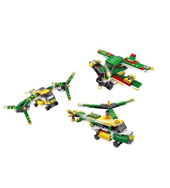 Ausini Construction 3in1 Askeri Uçak Lego Seti - 245 Parça