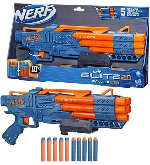 Nerf Elite 2.0 Ranger PD-5 Blaster 10 Adet Nerf Elite Dart Seti