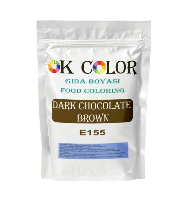 Dark Chocolate Brown E155 Kahve Rengi Toz Gıda Boyası 10 Gr