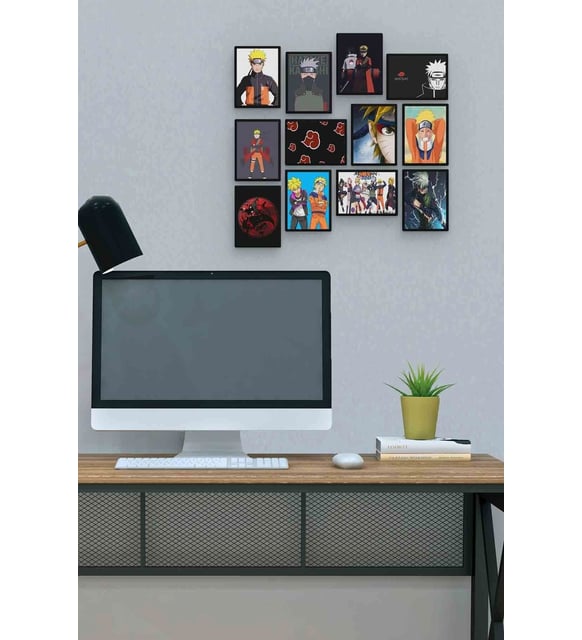 Naruto Uzumaki 12 Parça Mdf (ahşap) Tablo Ofis Boyu