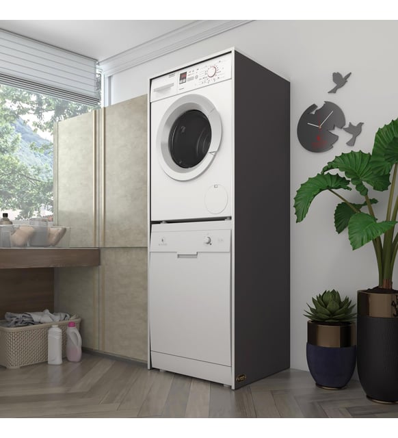 Kenzlife çamaşır-bulaşık makinesi dolabı borya gri 180*70*60 banyo