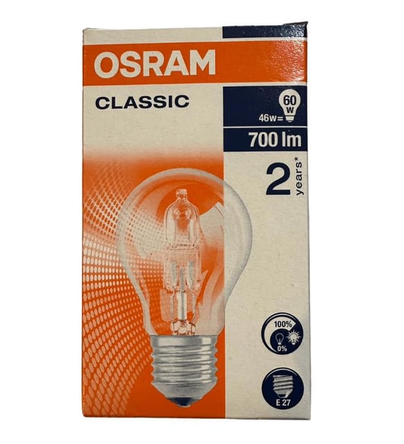 Osram 64543 46W (60W) 2700K (Sarı Işık) E27 Duylu Eski Tip Ampul