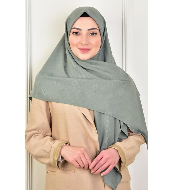 Büyük Boy Colourway Square Eşarp 120 Cm Dsn-10 Çağla