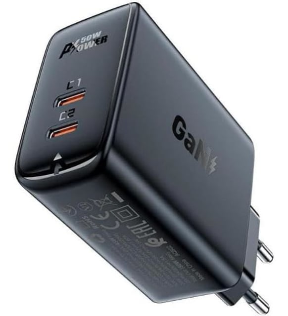 ACEFAST Duvar Tipi Şarj Cihazı PD50W Dual USB-C 45W Çıkış Hızlı Şarj ...