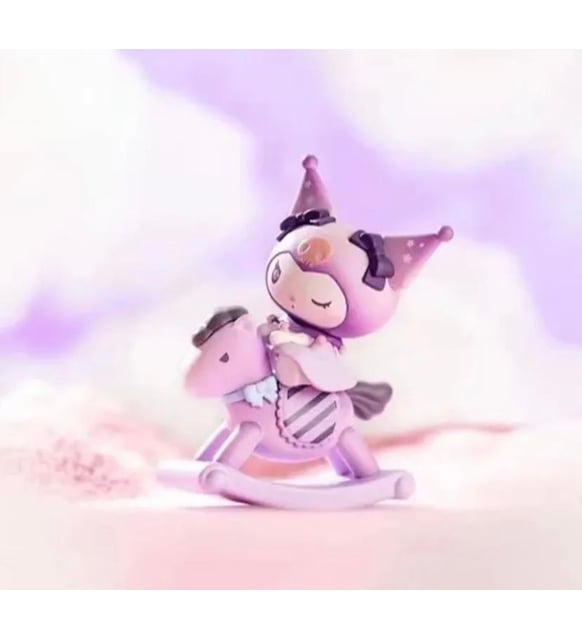 Kawaii Mini Kuromi Atlı 2 Parça Figür Seti