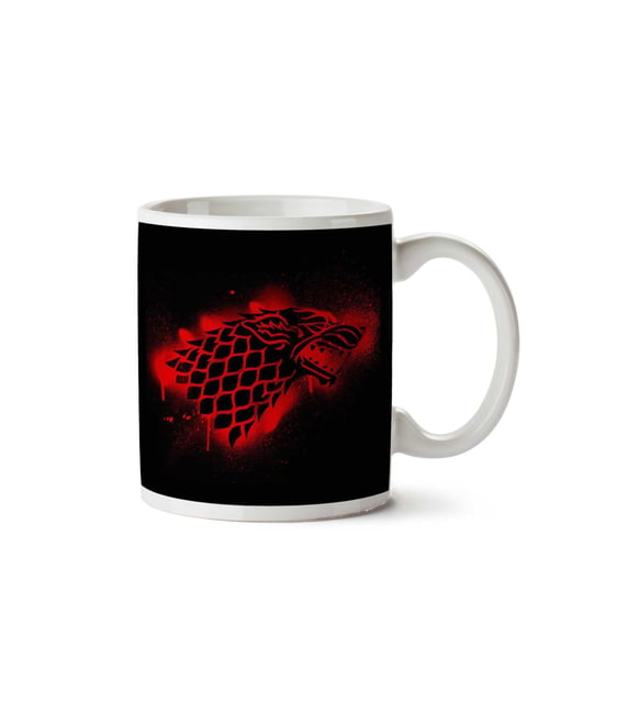 Game of Thrones Stark Sigil Dire Wolf Winterfell Spray Paint red İki ...
