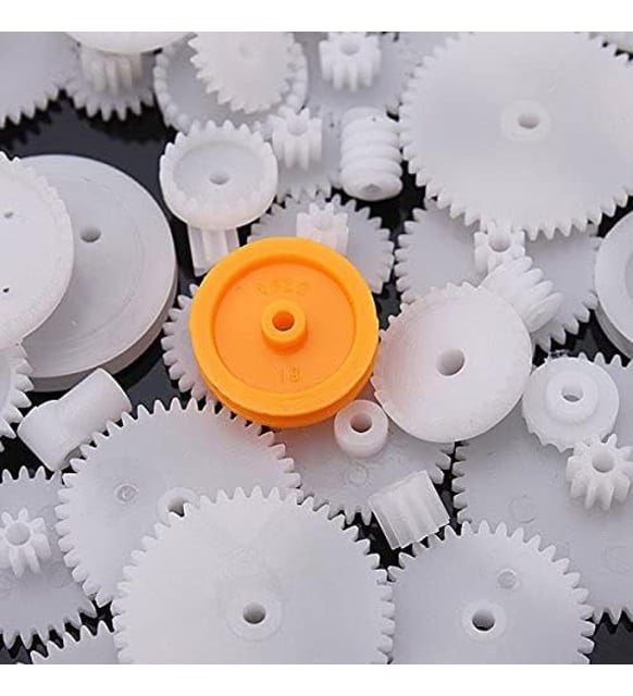 75 Parça Plastik Dişli Çark Seti (DC Motor - DIY - Hobi Seti)