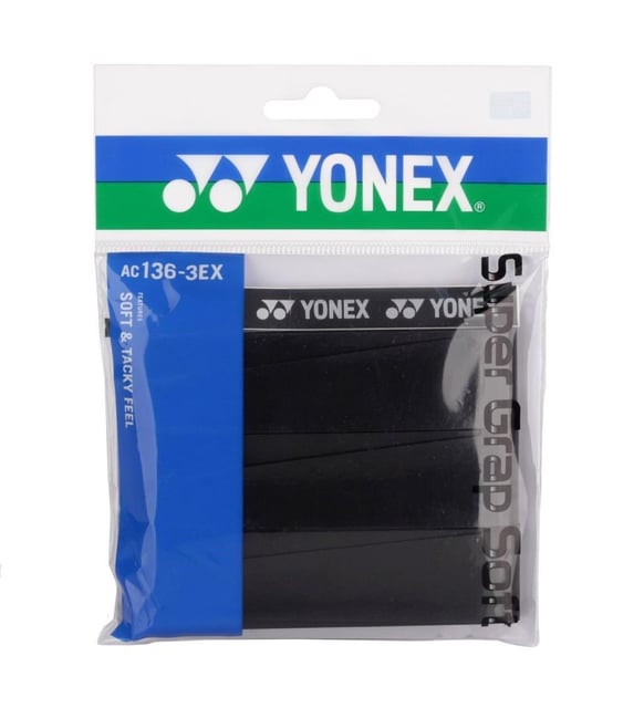 Yonex AC 136 SUPER GRAP SOFT 3'LÜ SİYAH