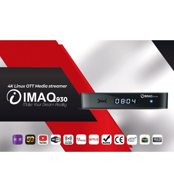 Imaq 930 4K Linux IPTV Kutusu Medya Aktarıcı Box