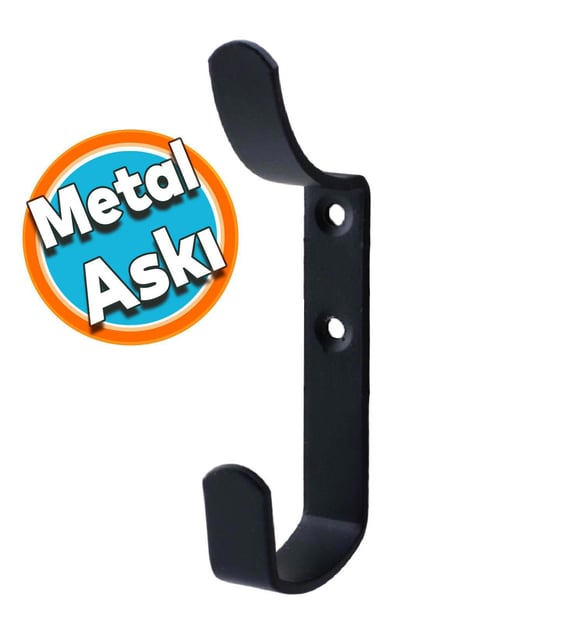 Metal Portmanto Vestiyer Duvar Dolap Elbise Askısı Siyah Mobilya Kapı ...
