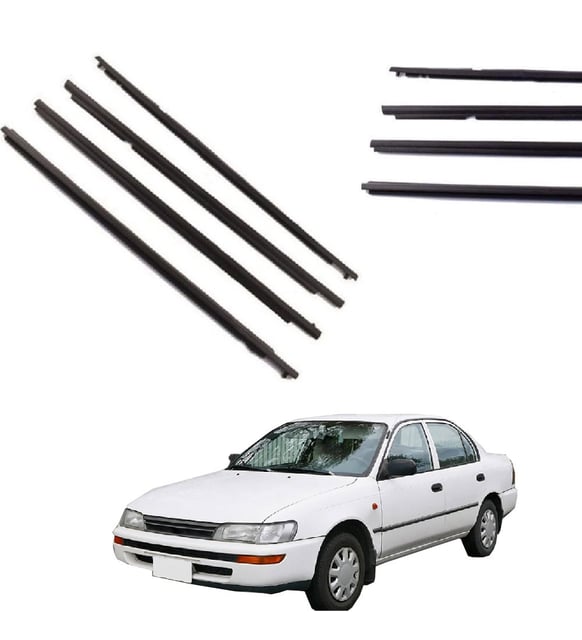 Toyota Corolla AE101 Sıyırıcı Fitil Takım 4 Kapı Siyah 1993-1998
