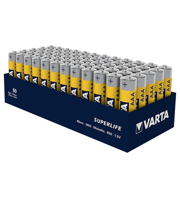VARTA SUPERLIFE ÇİNKO AAA İNCE KALEM PİL (60LI PAKET FİYATI)