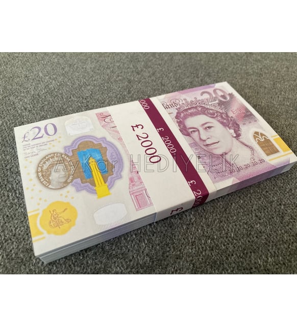YENİ 100 ADET 20 STERLİN GEÇERSİZ EĞLENCE OYUN ŞAKA DÜĞÜN PARASI POUND