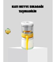 Taşınabilir Katı Meyve Sıkacağı – 45W Güçlü Motor, Çift Kesici Bıçak ...