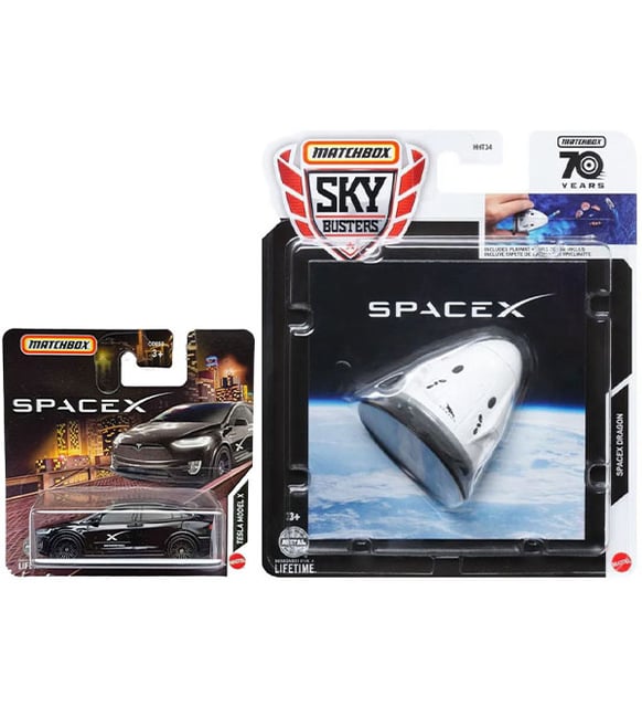 Matchbox Tesla & SpaceX Set - Spacex Dragon & Tesla Model X (1/64)