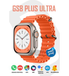 Watch 8 Ultra Plus GS8 2.05 Inç FHD Ekran Çift Kordon GPS / Nfc / Siri ...