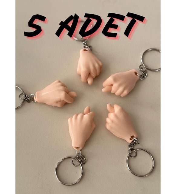 saranostra Nah Anahtarlık 5 Adet El Işareti Komik El Işareti Anahtarlık ...