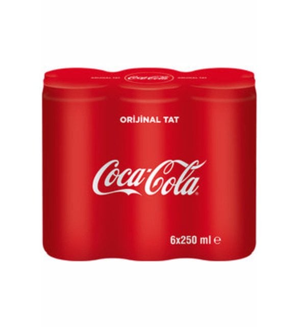 Coca Cola 250 ml Kutu 6 lı Paket