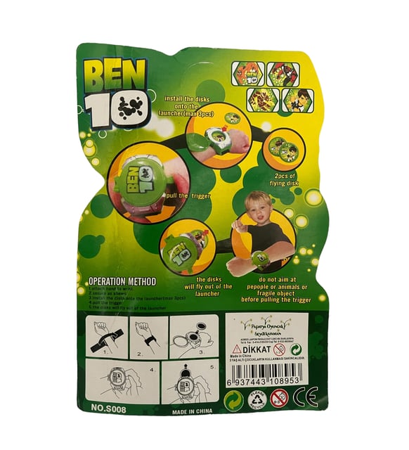 Benten Saat Ben10 Disk Taso Fırlatan Saat Ben Ten Oyuncak