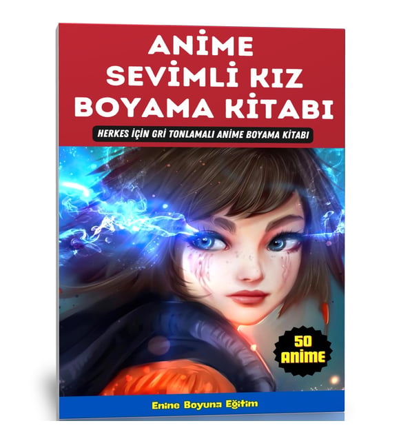 Anime Sevimli Kız Boyama Kitabı (50 SÜPER Boyama)