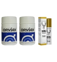 Orviax 30 Kapsül - 2 Adet + Stag sprey 20 Ml
