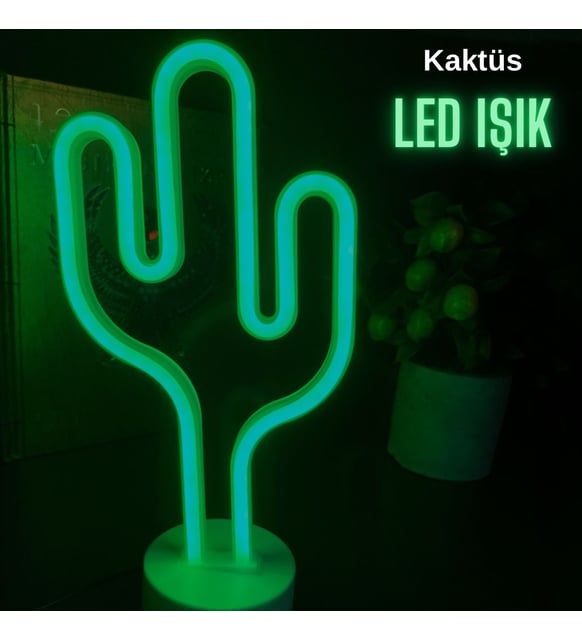 KİŞİYE ÖZEL KİŞİSELLEŞTİRİBİLEN NEON LED KAKTÜS IŞIK