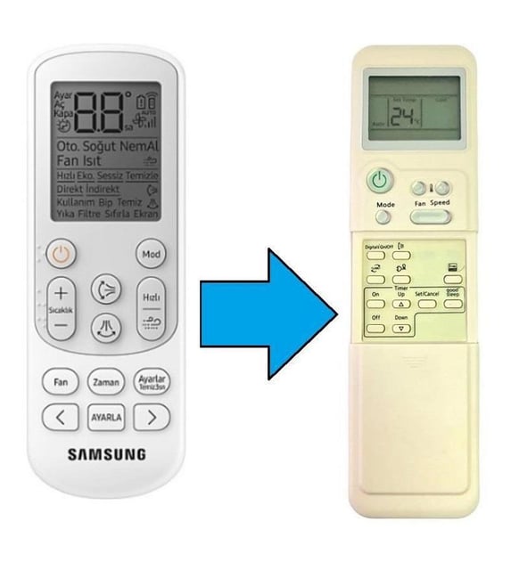 Samsung Klima Kumandası-Resimde Sağdaki Gönderilir
