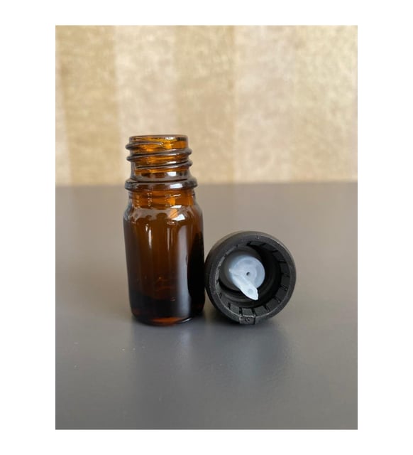 5 Ml Amber Boş Cam Şişe Içten Damlalıklı 100 Adet