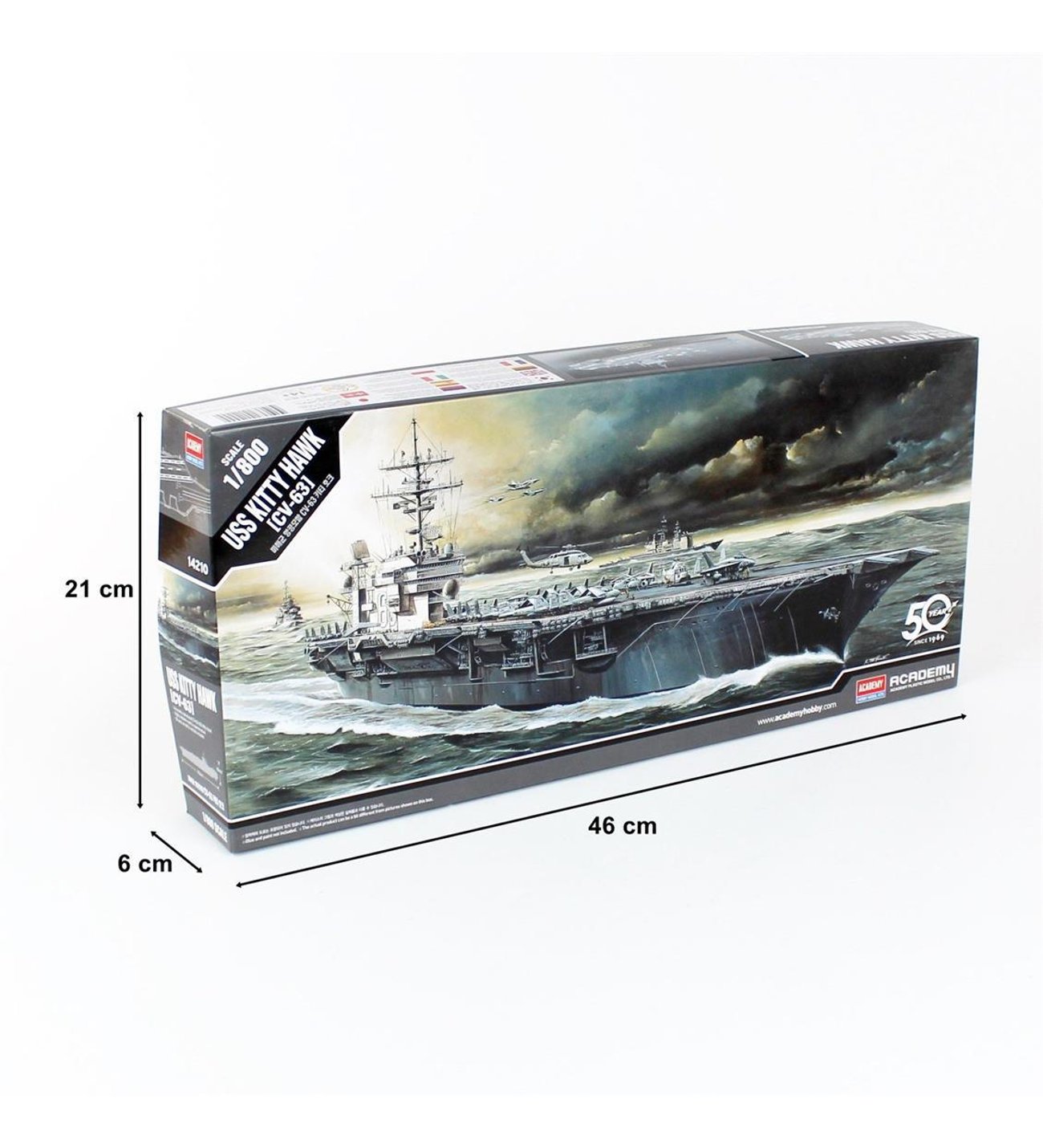 Car Ornament Academy 1:800 Scale USS Kitty Hawk Aircraft Carrier Model ...