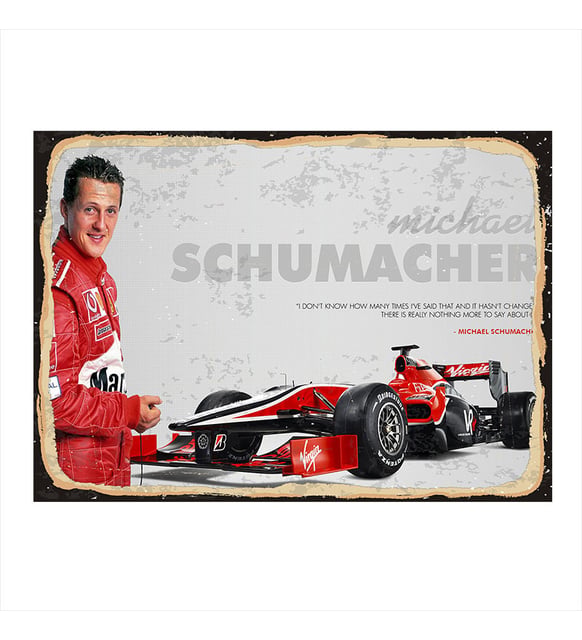 Michael Schumacher Art Mdf Poster