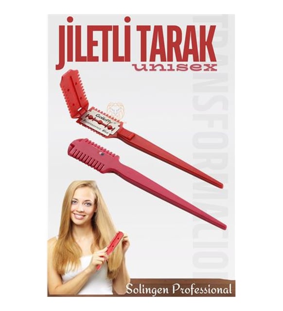ModaCar Jiletli Tarak Saç İnceltme Saç Kırığı İçin Jiletli Tarak ...
