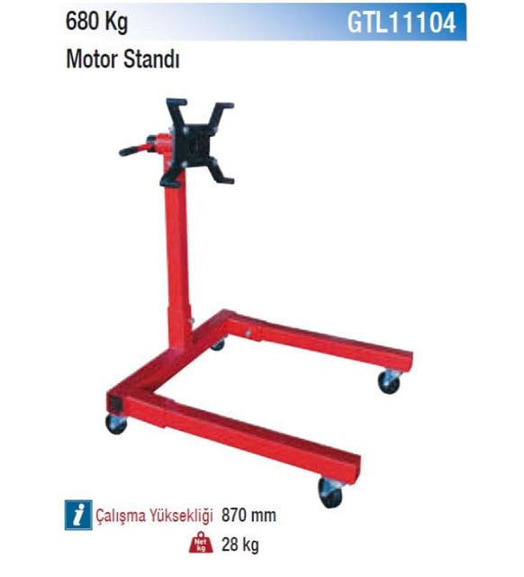 Gar Tool 680 Kg. Motor Toplama Sehpası Katlanır GTL11104