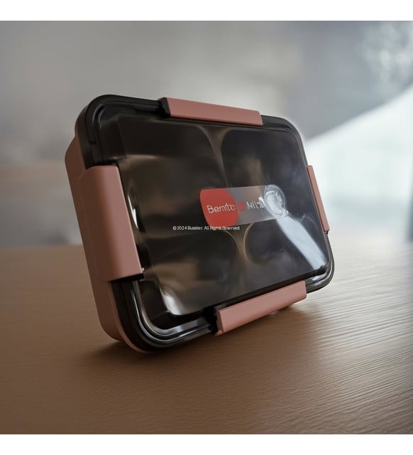 Hybrid Bento Box 900ml Plastik Gövde, Paslanmaz Çelik 4 Bölme BPA'sız ...