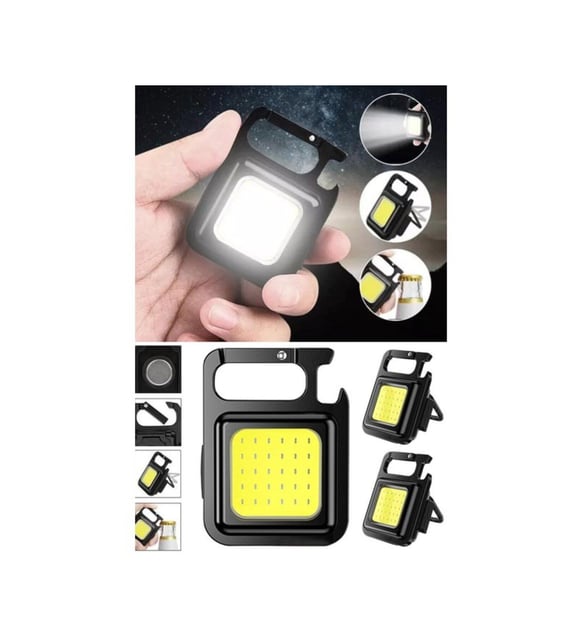 2 Adet USB Şarj Edilebilir Lamba El Feneri Mini LED Anahtarlık ...