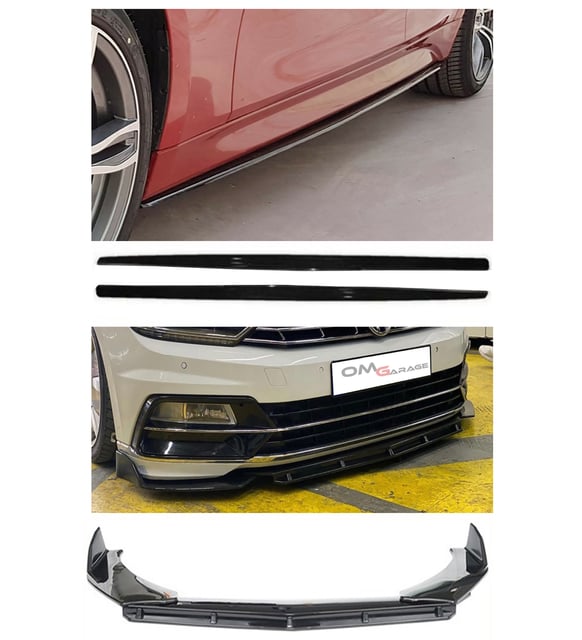 Audi A4 2015-2020 F30 Düz Marşpiyel 4 Parça ve Brabus Ön Lip Ön Ek ...