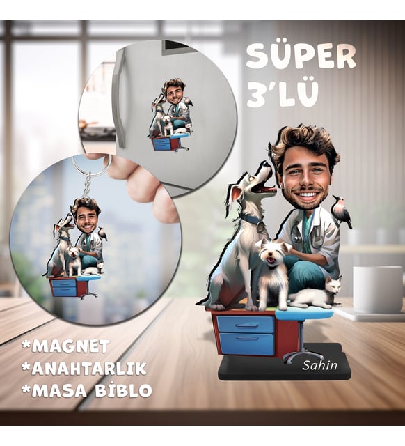 Caricature Gift Shop ® I Kişiye Özel Karikatür Figür I Ahşap Masa Biblo ...