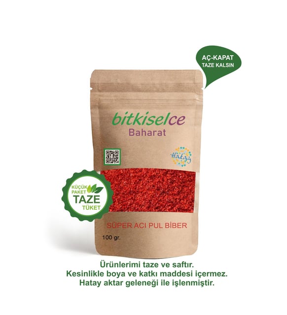 HATAY'DAN DOĞAL SÜPER ACI PUL BİBER 100 gr.