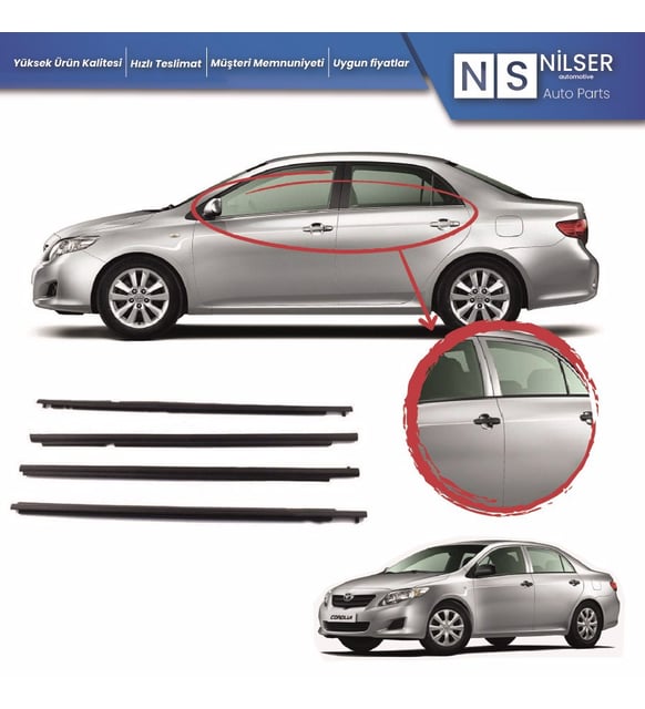 Toyota Corolla Dış Cam Sıyırıcı Fitil TAKIM 2007-2012