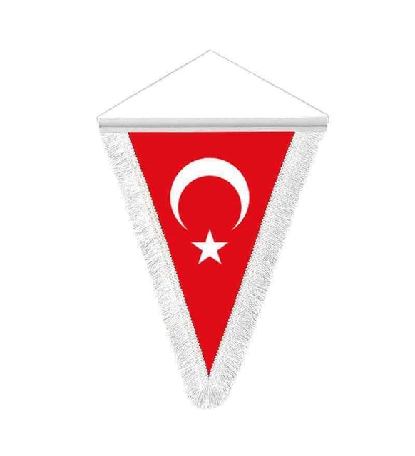 Türkiye Cumhuriyeti TC Hatıra Üçgen Flama Bayrak