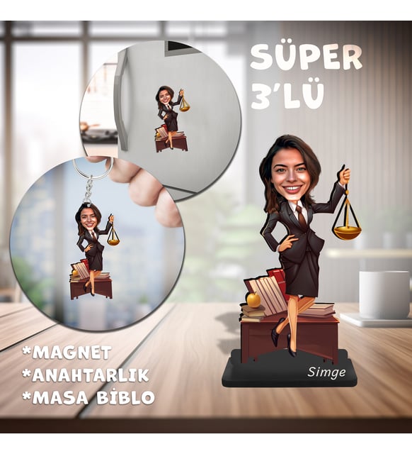 Caricature Gift Shop ® I Kişiye Özel Karikatür Figür I Ahşap Masa Biblo ...