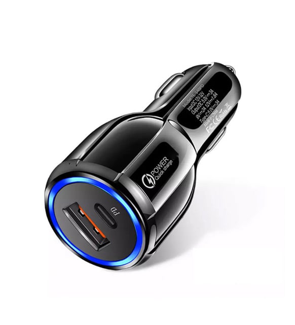 ALLY TE-P60 USB Ve Type-c Çıkışlı 30W Araç İçi Çakmaklık Hızlı Şarj Başlığı