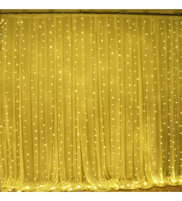 3*2 Perde Led Sarı Işık