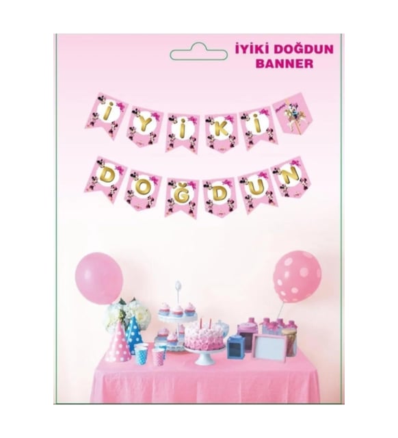 Minnie Mouse İyi Ki Doğdun Yazısı Doğum Günü Partisi