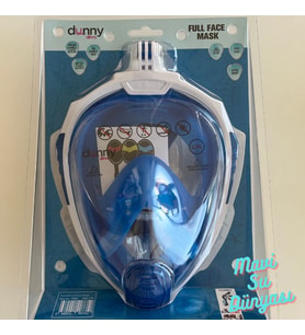 Full Face Maske Şnorkel Set Takımı - Mavi Su Dünyası (Mavi)