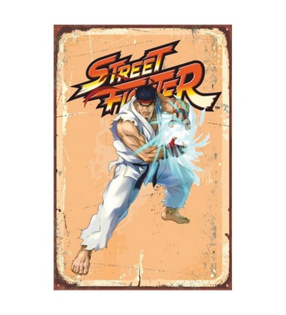 Street Fighter Retro Vintage Ahşap Poster 10*15 Cm
