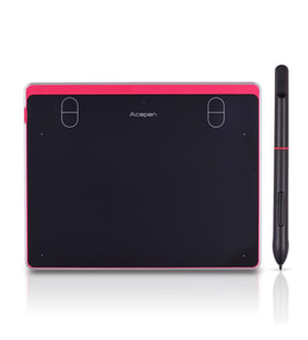 Acepen AP604 Kırmızı 6x4" 8192 seviye basınç Çizim Grafik Tablet